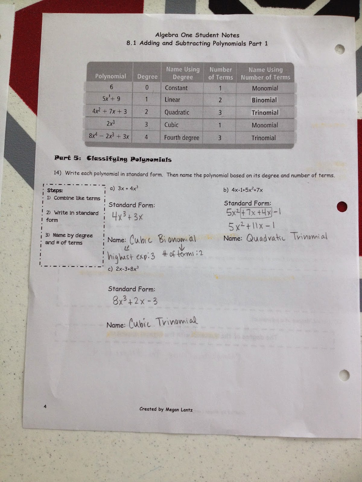 Making Mathematics Magical: Adding & Subtracting Polynomials Making Mathematics Magical: Adding & Subtracting Polynomials