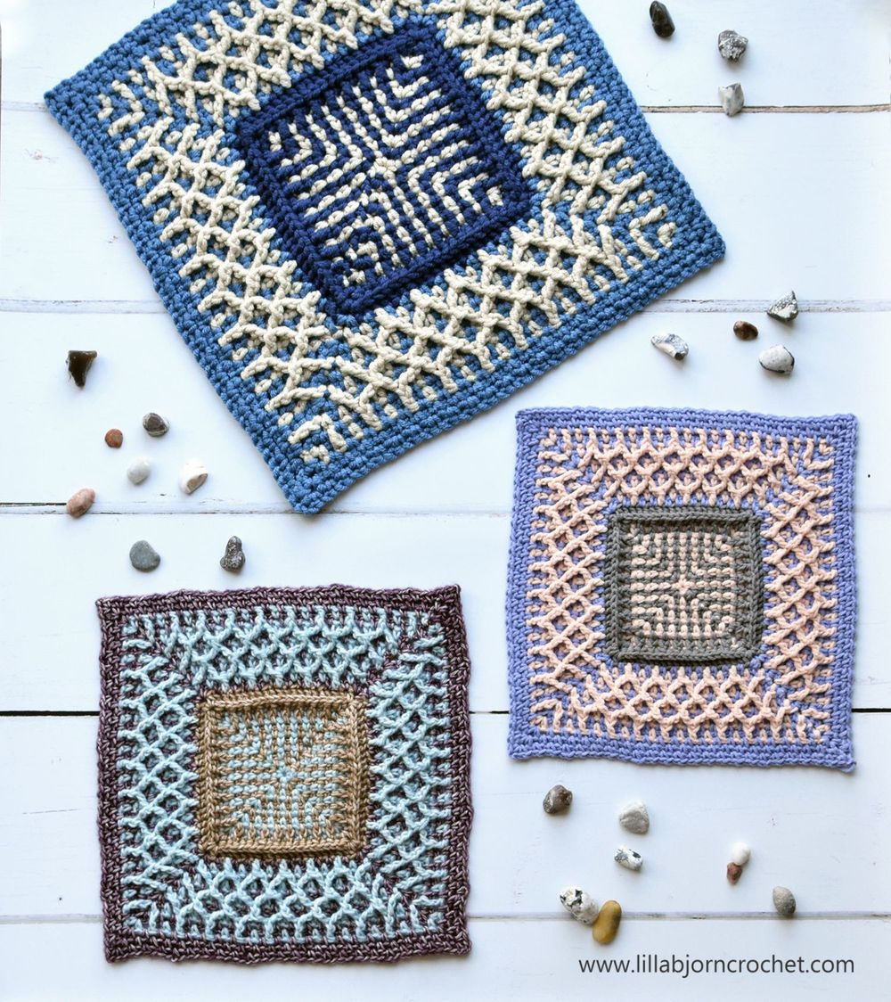 Sea Square: free crochet pattern | LillaBjörn's Crochet World