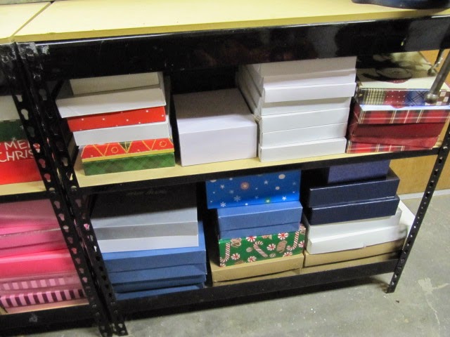 Sew Many Ways...: Workbench Turned into Gift Wrap Center...
