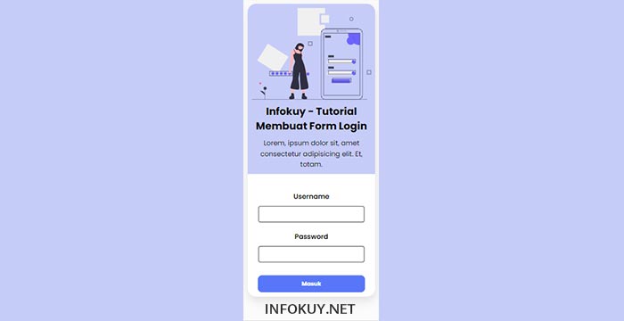Cara Membuat Form Login Menarik Dengan HTML & CSS - Infokuy