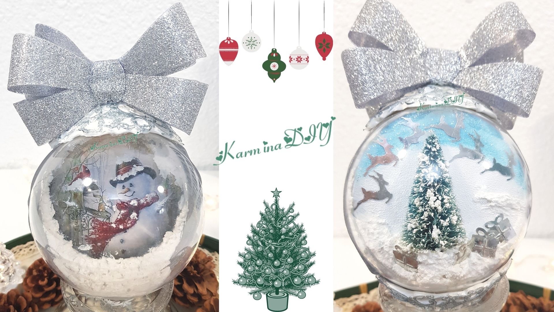 DIY, CÓMO DECORAR ESFERAS TRANSPARENTES FÁCILMENTE CON DISTINTOS ...