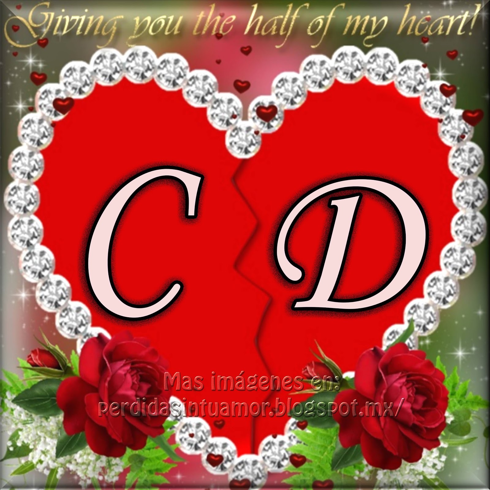 INICIALES Y NOMBRES PARA TI: TU INICIAL CON LA DE TU AMOR EN UN CORAZÓN