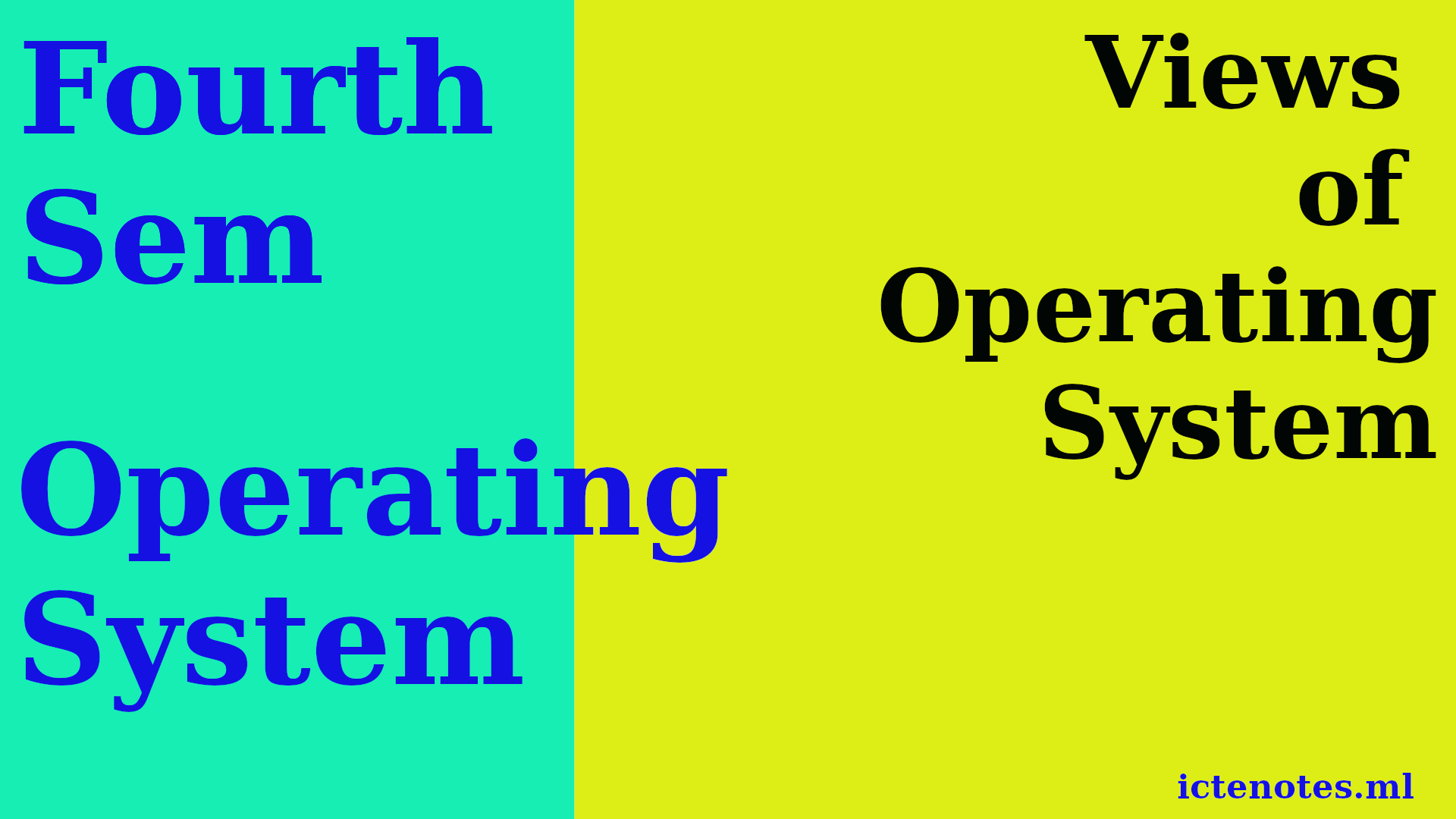 What are the two different views of operating systems?