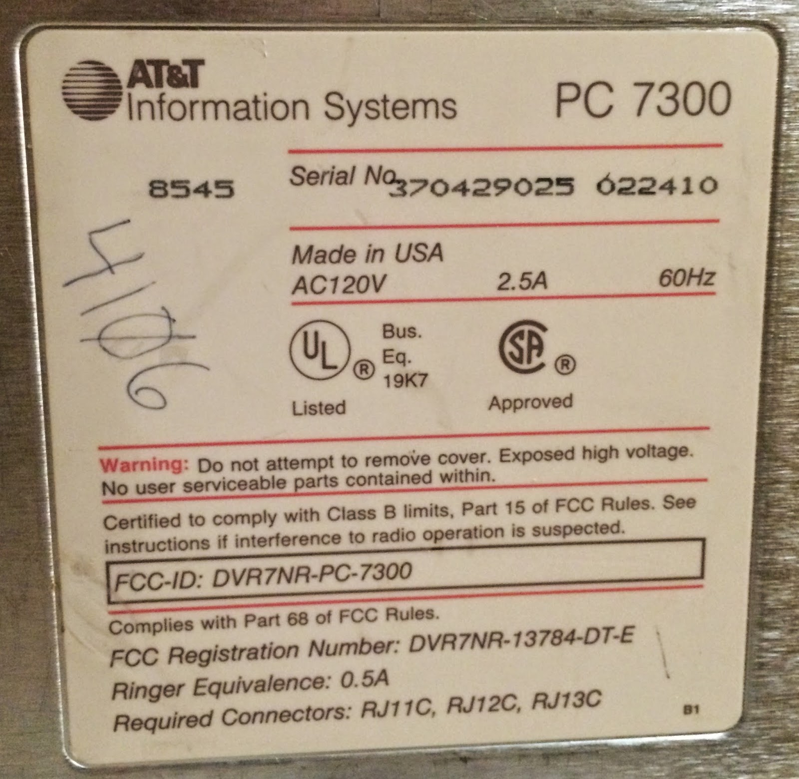 Convergent Technologies MightyFrame: AT&T 7300 / UNIX PC / 3b1