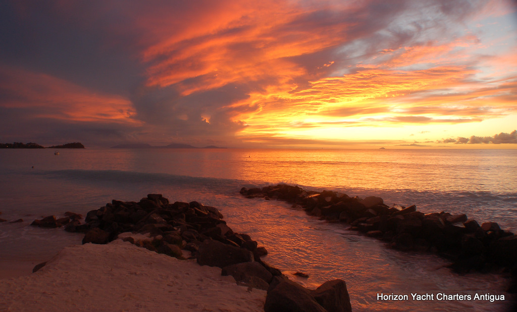 Horizon Yacht Charters Antigua: Life's a sunset... when sailing Antigua