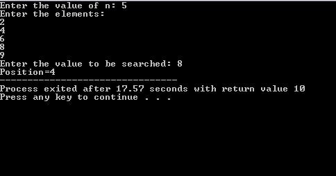 How do I write a program binary search in C?