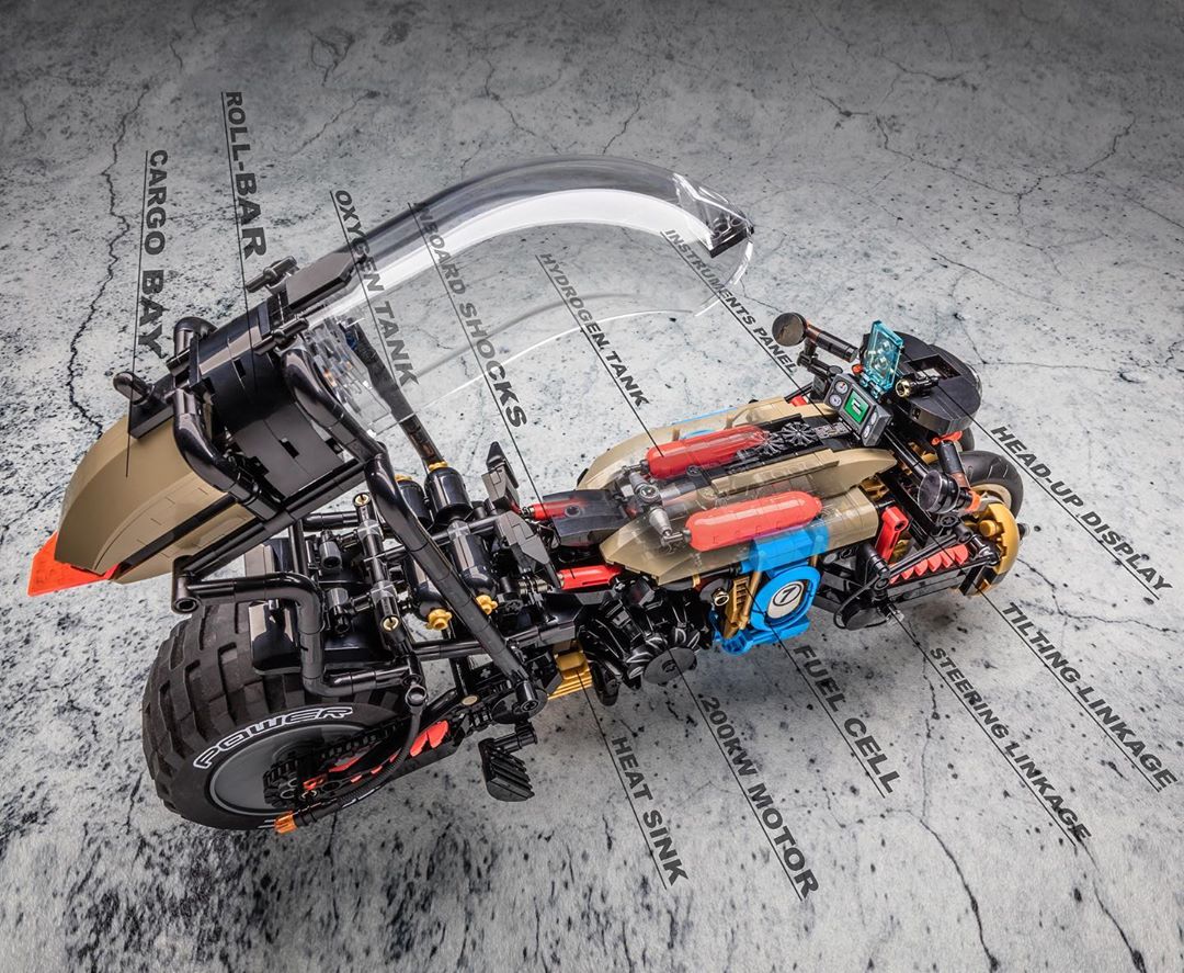 LEGO- Harley-Davidson Golden Blast hydrogen-powered electric concept ...