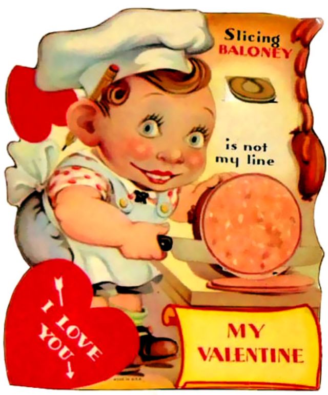 “I’d Like To MEAT a Valentine. How About You?” ~ Vintage Everyday