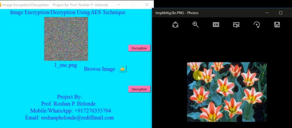 Python Code for Image Encryption Decryption Using AES Algorithm Full Project Source Code ...