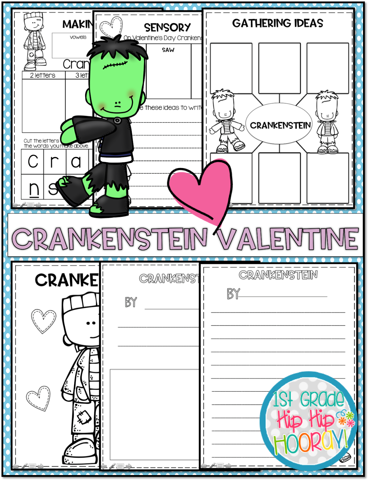 1st Grade Hip Hip Hooray!: Crankenstein Valentine