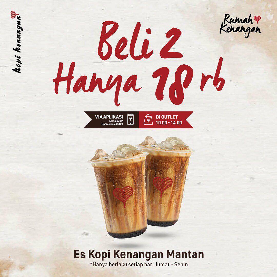 Promo Kopi Kenangan Beli 1 Gratis 1 via Aplikasi /di Rumah Kenangan - scanharga