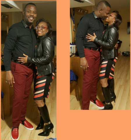 Comedian Okey Bakassi and his wife share a kiss in new photos