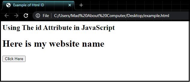 HTML ID :- Full Explained ~ MAD ABOUT COMPUTER