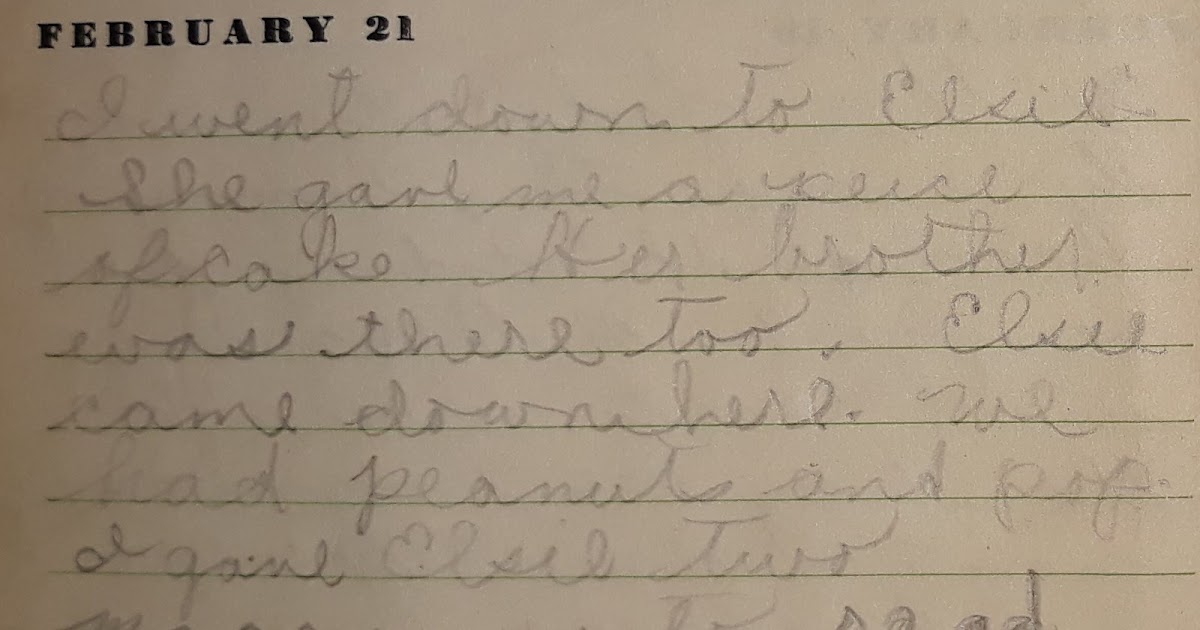 Shirley's Diary: A Depression-Era Girl's Story: Friday, February 21 ...