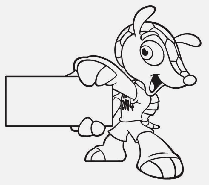 Pedagógiccos: Mascote da Copa do Mundo 2014 : Fuleco para colorir