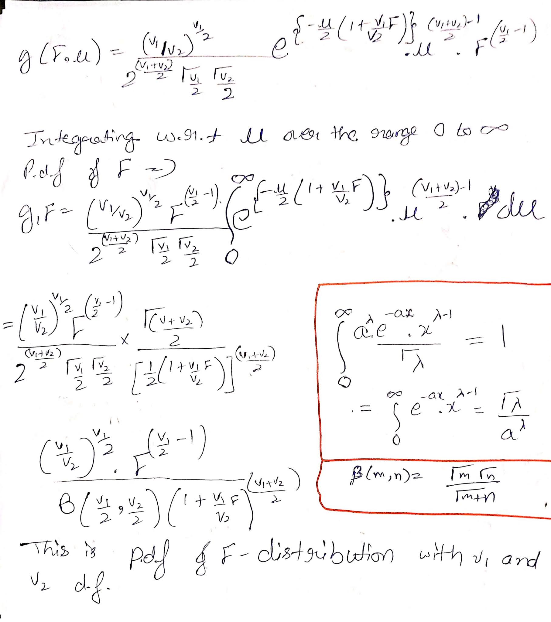 F distribution