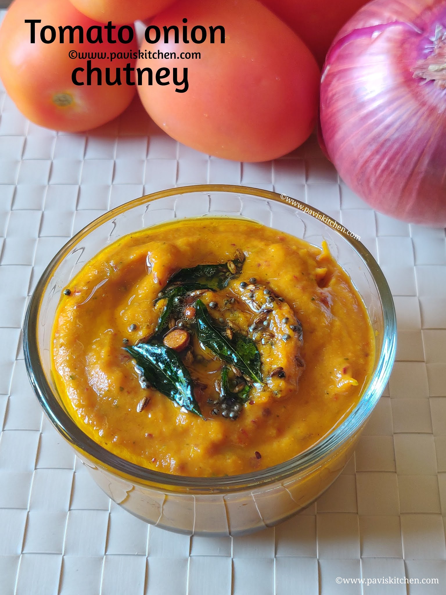 Onion tomato chutney recipe | Tomato onion chutney recipe | thakali vengaya chutney