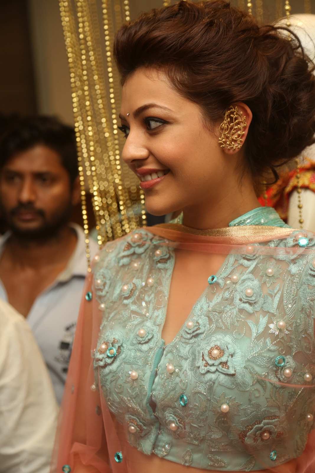 North Indian Model Kajal Agarwal Beautiful Hairstyle Photos - Kajal ...