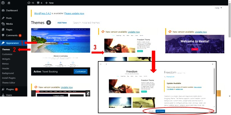 Pengaturan Tampilan Website Wordpress