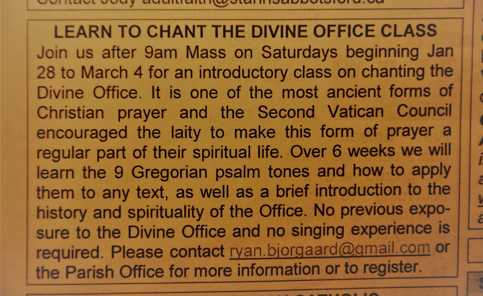 Orbis Catholicus Secundus: How to Teach Gregorian Chant in the Parish