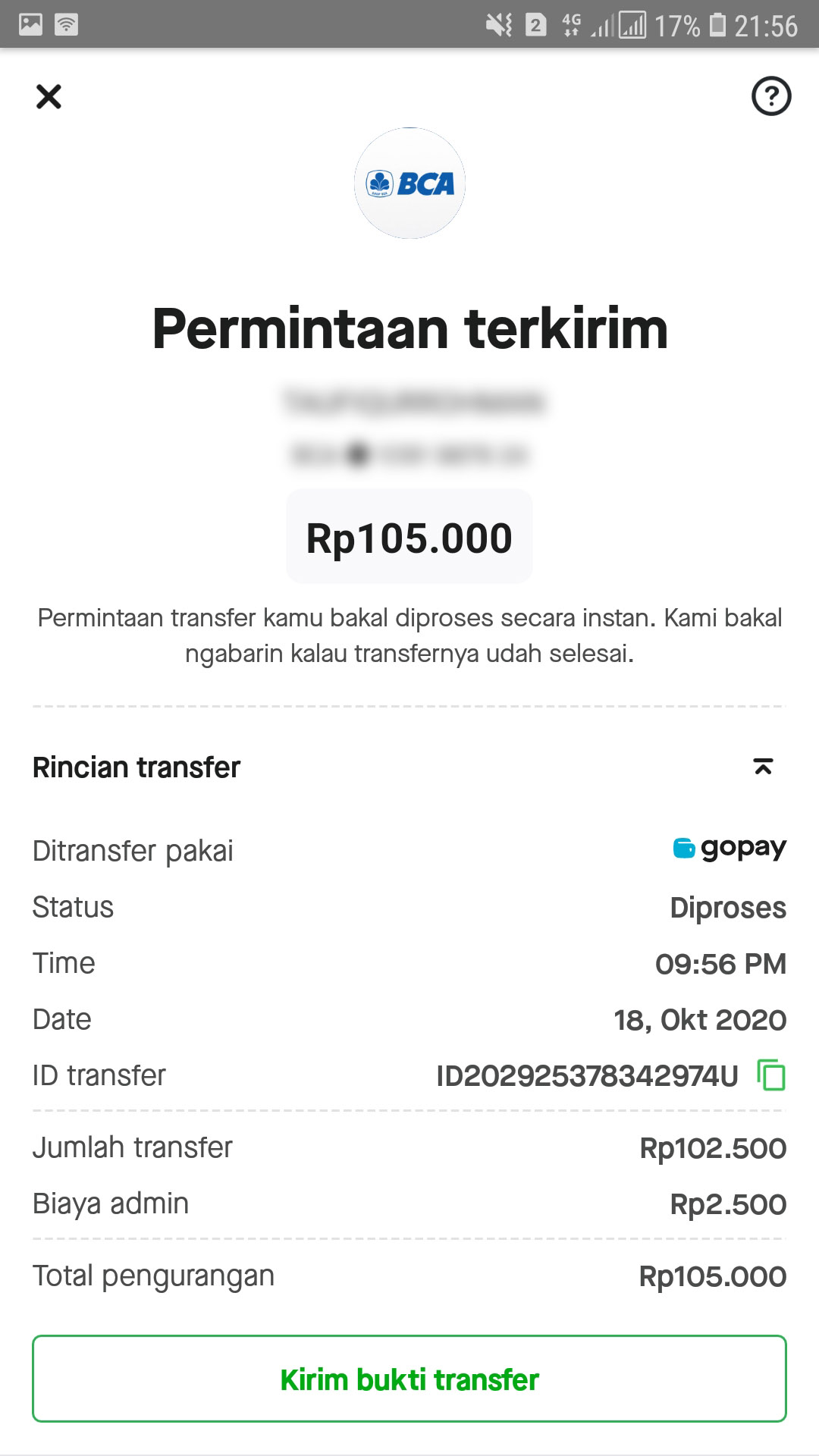 Cara Transfer Saldo Gopay ke Rekening BCA Tanpa Ribet - Raina.id