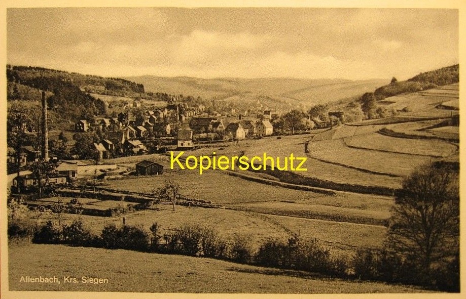 Alte Bilder: Topographie - Vintage topographic Illustrations: Allenbach