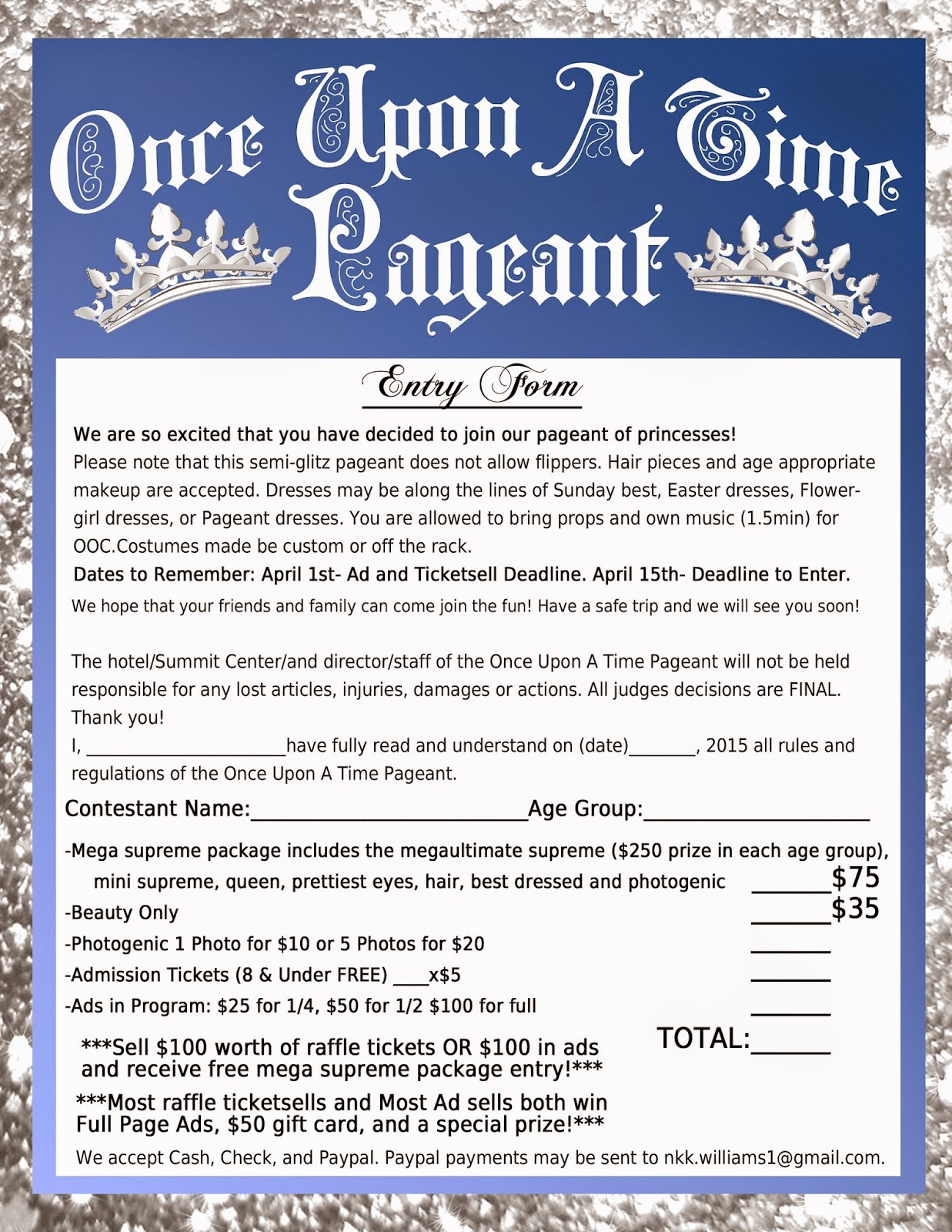 All That Sparkles: Events by Nikki: Once Upon A Time Pageant Info ...