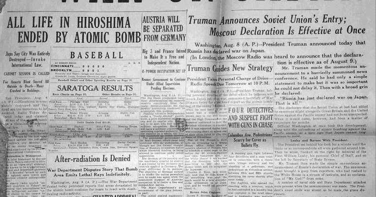 1945. The Associated Press Announces the Bombing of Hiroshima