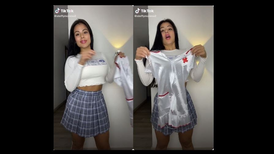 👉🤣"#Steffy Moreno la rompe con su transformación en enfermera traviesa ...