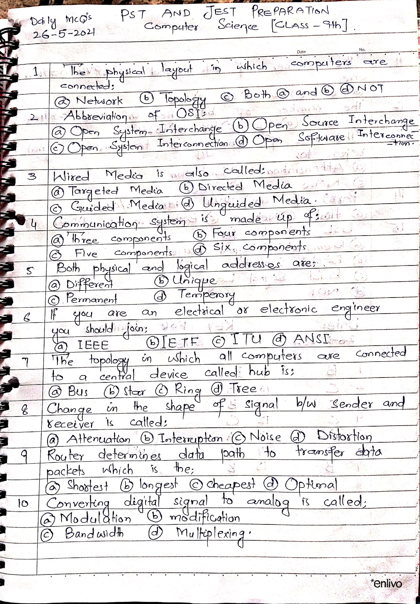 Computer Science And Engineering Tutorials Notes Mcqs Questions