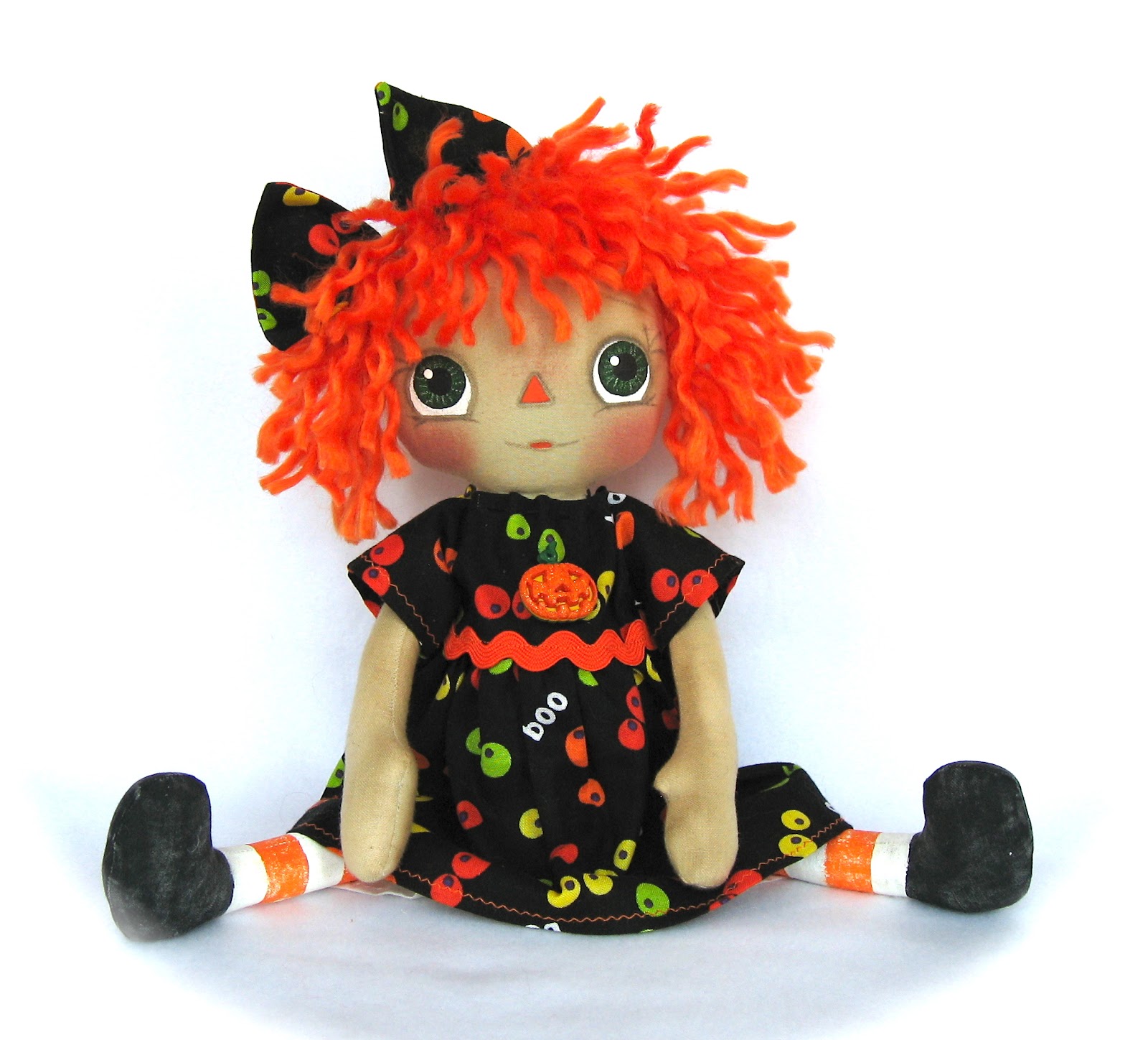 Cotton Candy Dolls: A Few More Halloween Pumpkin Raggedy's