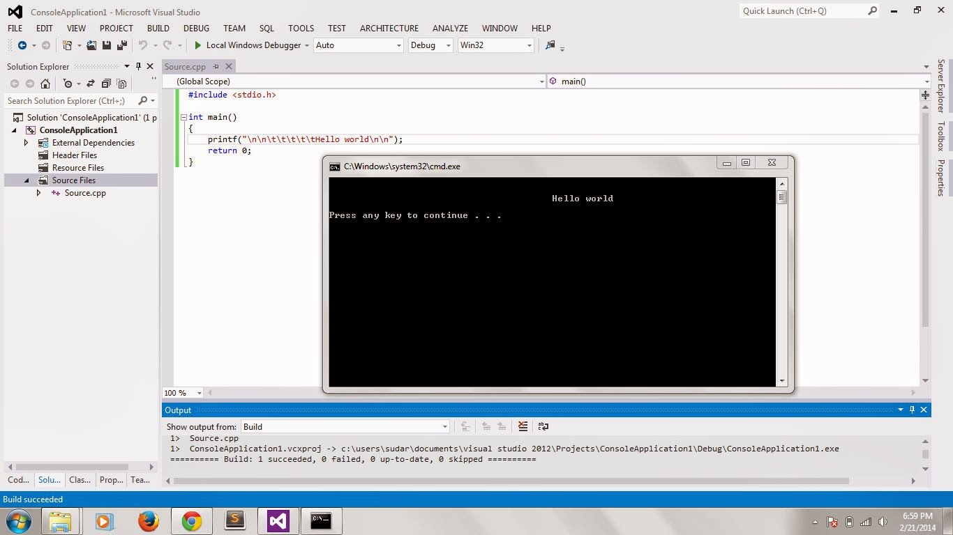 How to run a C or C++ program in Visual Studio IDE ? ~ VirtualVeins
