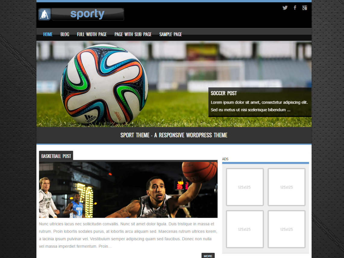 Top 10 free wordpress themes for your sport blog | GET FREE THEMES