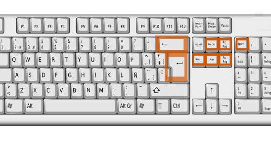 OFIMATICA 2: TECLA INICIO-FIN-INSER, SURP- RE PAG, AV PAG