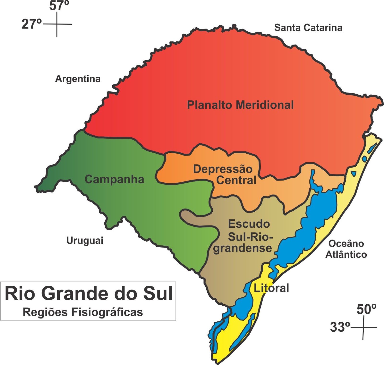 Mapas do Rio Grande do Sul - Fox Press™