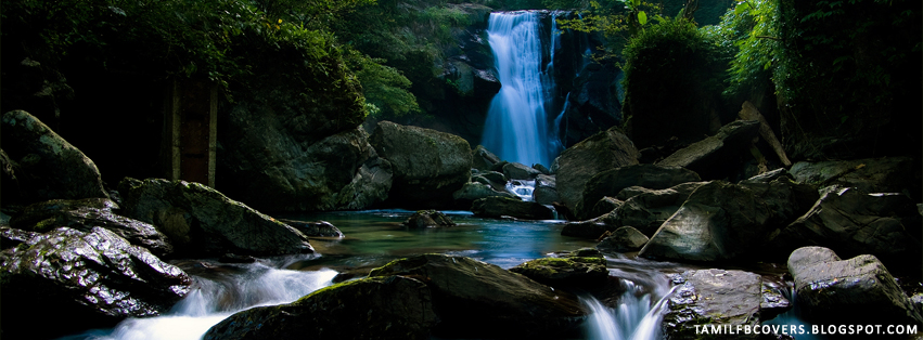 My India FB Covers: Beautiful Waterfall - Nature FB Cover