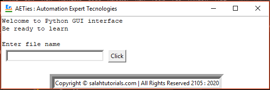 Tkinter() Programming Overview