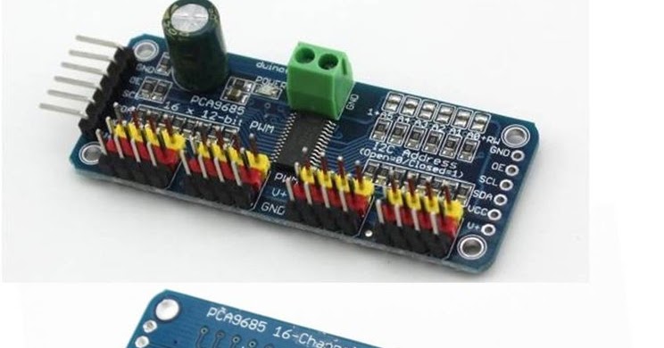 四軸飛行器: Raspberry - 使用PCA9685控制板，控制伺服馬達