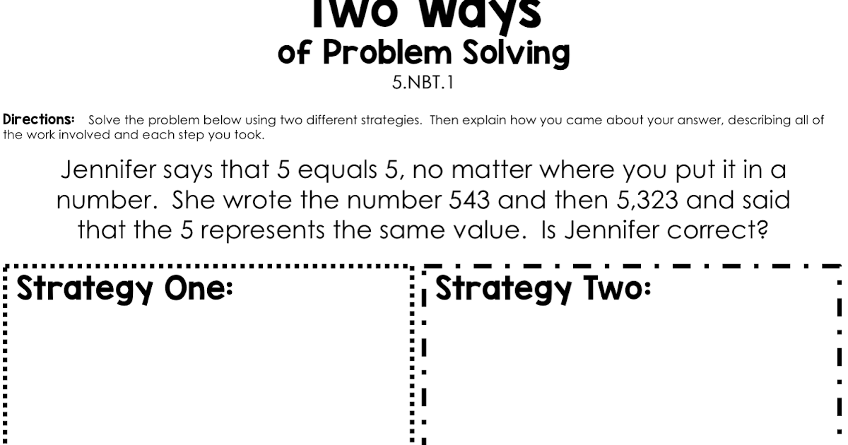 Two Ways of Problem Solving -- Math Practices and Thinking | Teaching ...