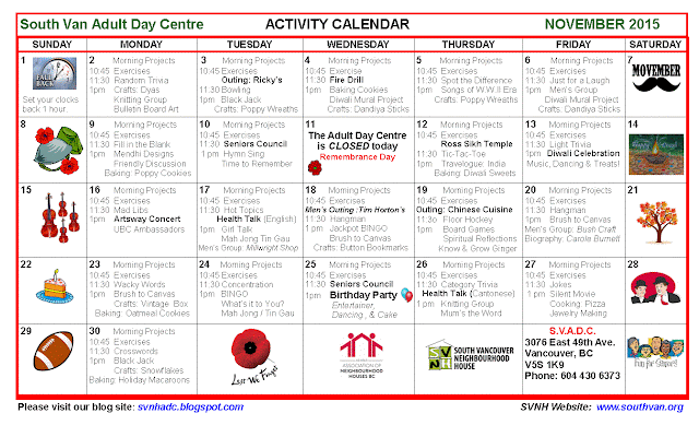 South Vancouver and Beulah Gardens Adult Day Programs