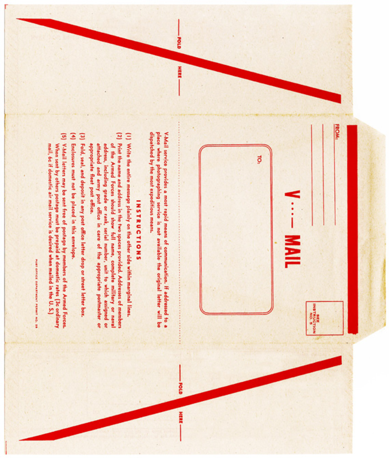 postmarked with love.: special delivery v-mail.