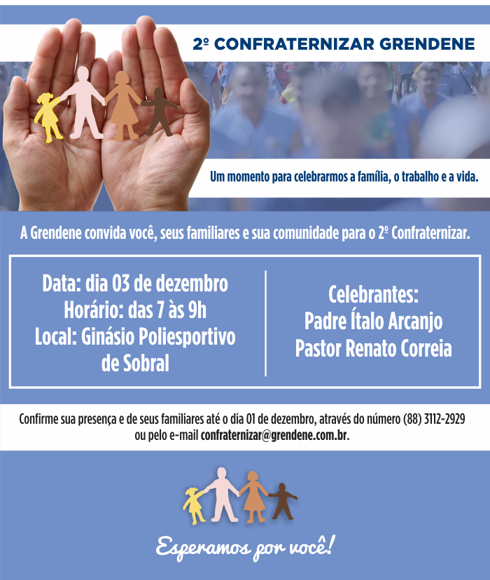 CONVITE - 2ª CONFRATERNIZAR GRENDENE ~ SOBRAL 24 HORAS