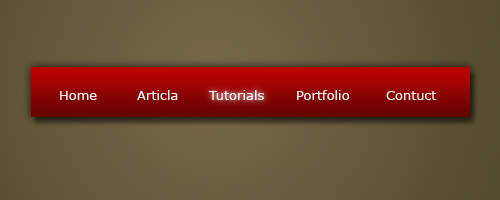 Clean Red Navigation bar ~ Photoshop Tune