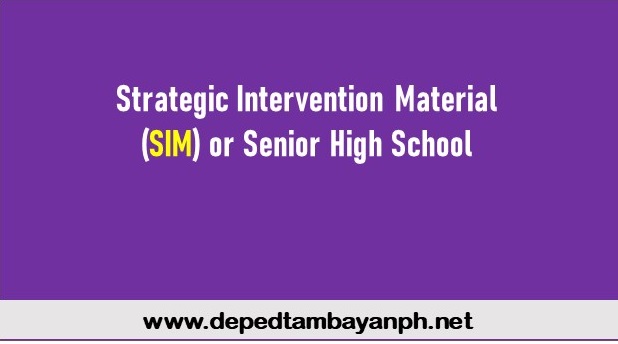 Strategic Intervention Material (SIM) for Senior High School ...