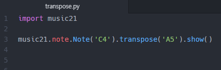 Python music21.note.Note().transpose():산을 붉게 물들이는 꽃