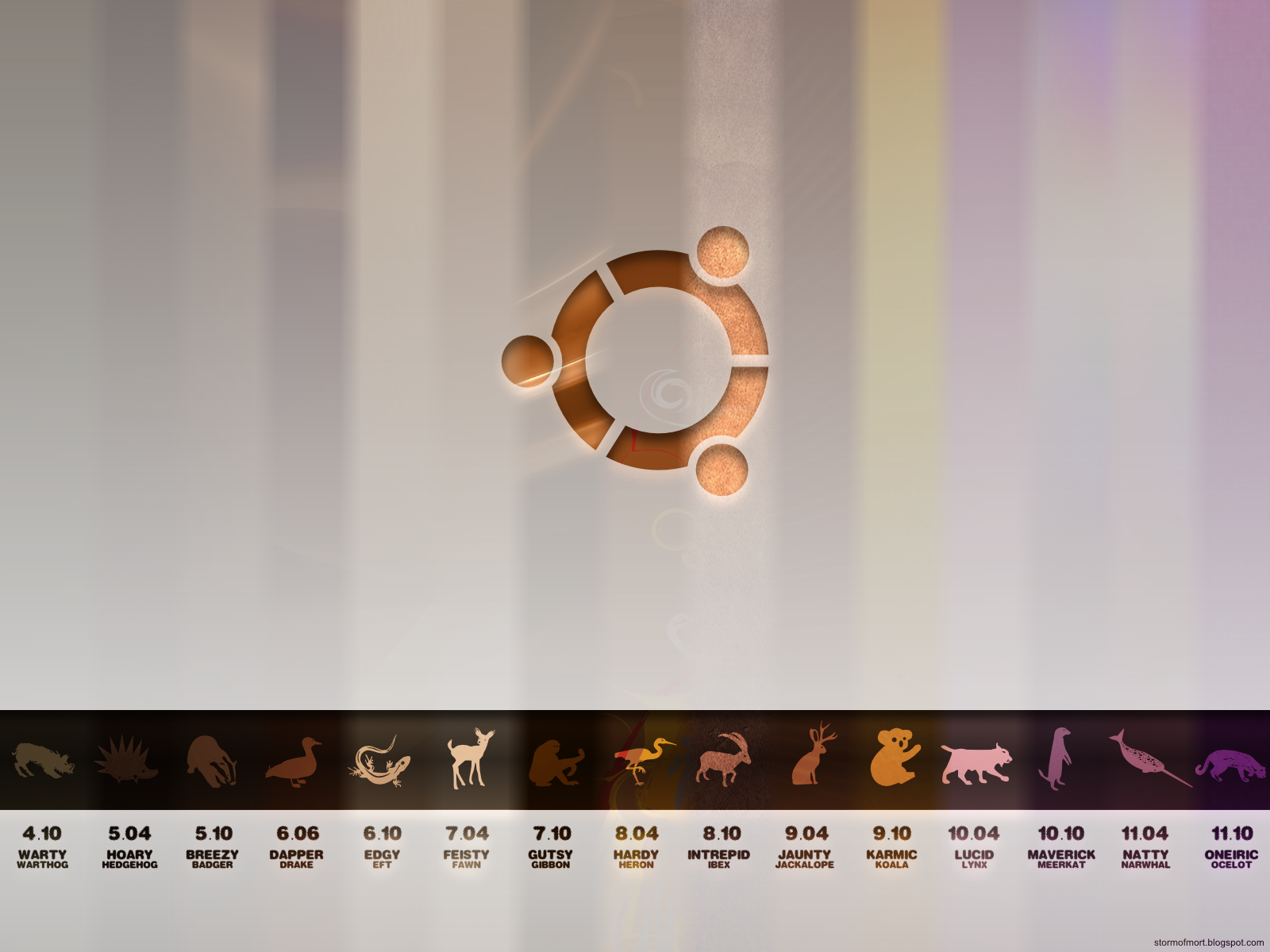 wallpapers linux: Wallpaper: Evolution of Ubuntu 1.3.1