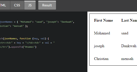 Information Systems: How to Manipulate and fill HTML Table - JavaScript ... Information Systems: How to Manipulate and fill HTML Table - JavaScript ...