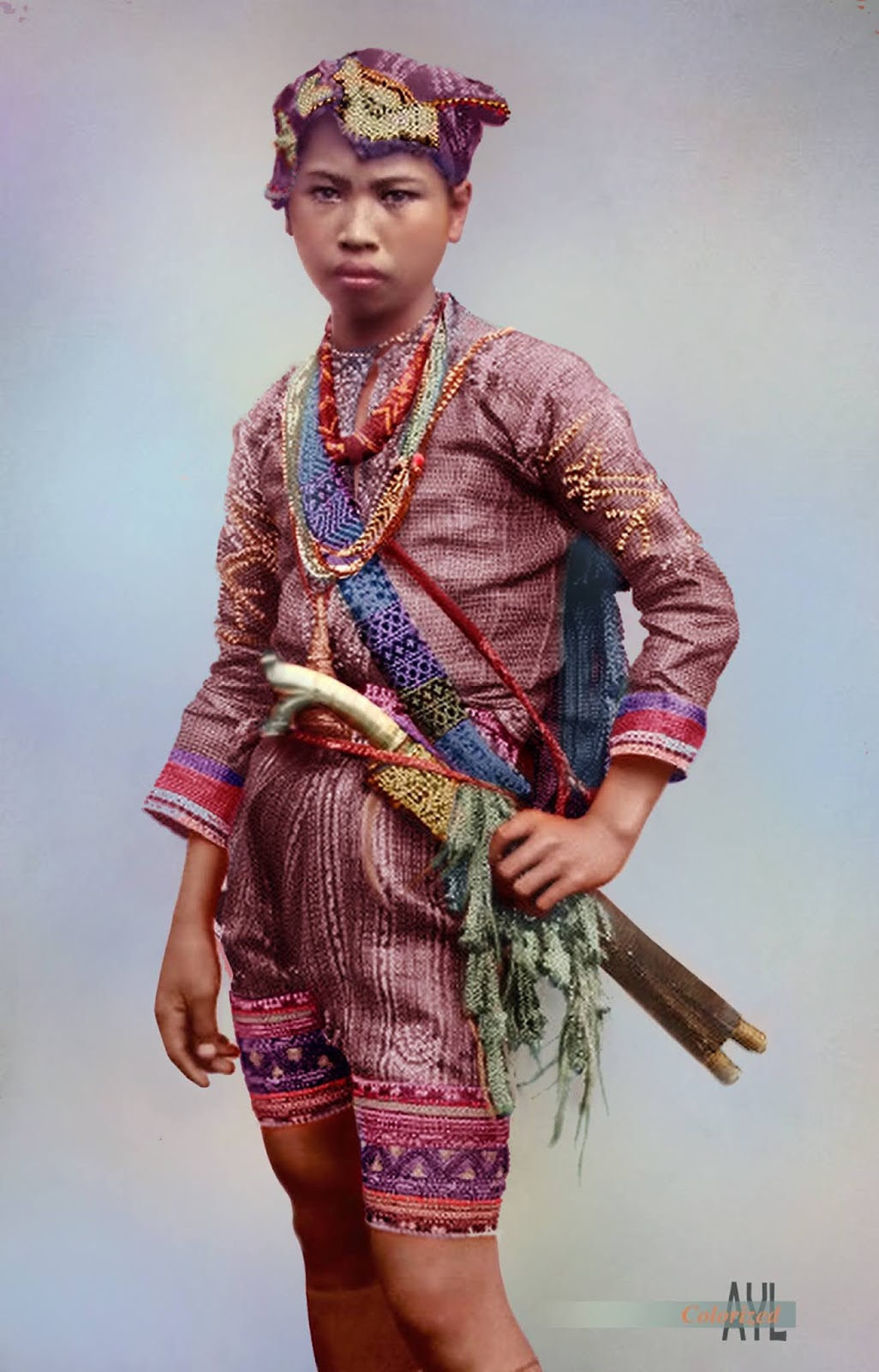 Colors for a Bygone Era: Colorized Young Bagobo Warrior of Southern ...