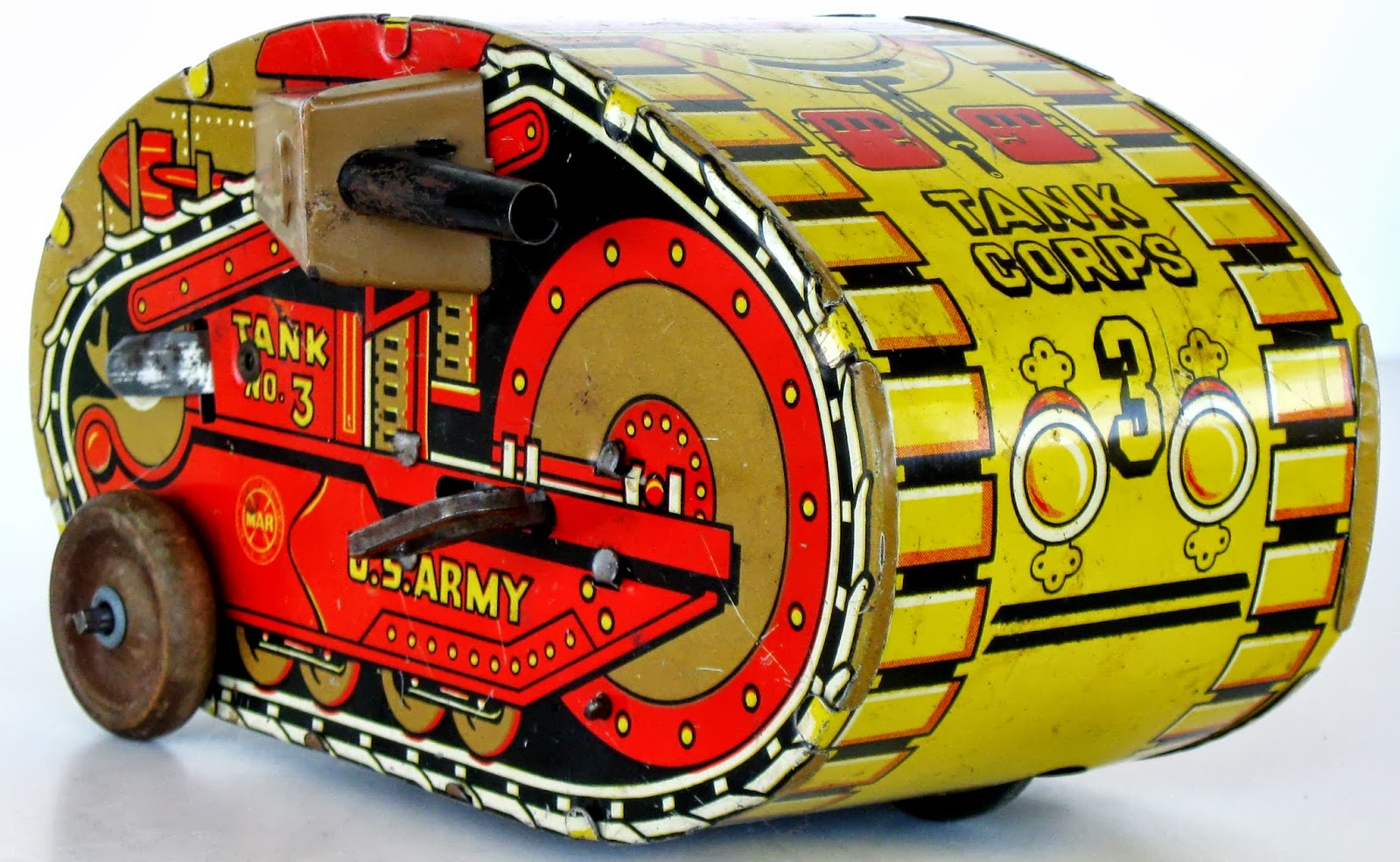 Toys and Stuff: Marx 1938 U.S. Army Tank No. 3 Turnover Tank