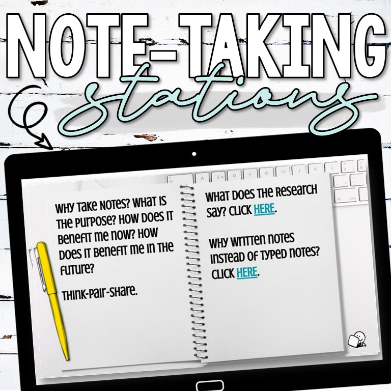 Note-taking Stations in a Middle School Classroom